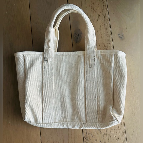 Tory Burch | Makeup | Low Start Tory Burch Cream Canvas Tote Bag ...